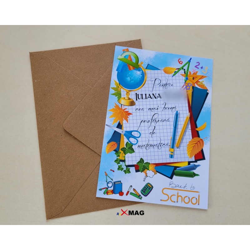 Felicitare personalizata pentru cea mai buna diriginta